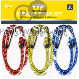 Wholesale Bloc Assorted Bungee Cord Set 6 Pack | Pound Wholesale