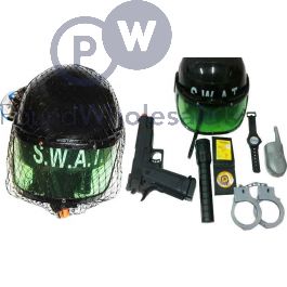Wholesale Swat Team Helmet With Visor Gun Play Set (approx 30cm X 20cm ...