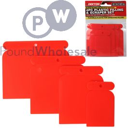 Wholesale Dekton Plastic Filling & Scraper Set 4pc | Pound Wholesale