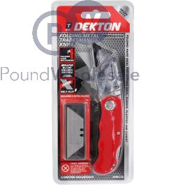 Wholesale Dekton Folding Metal Tradesman Knife | Pound Wholesale