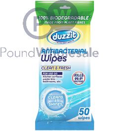 Wholesale Duzzit Clean & Fresh Biodegradable Anti-bacterial Wipes 50 ...