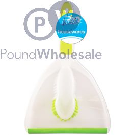 Wholesale Duzzit Bright Dustpan & Brush Assorted Colours | Pound Wholesale