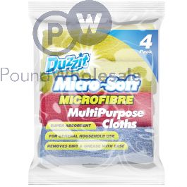 Wholesale Duzzit Micro-soft Microfibre Multipurpose Cloths 4 Pack ...