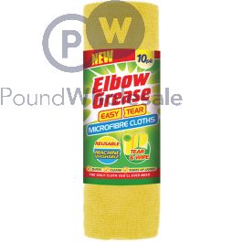 Wholesale Elbow Grease Easy Tear Reusable Microfibre Cloths 10 Pack ...