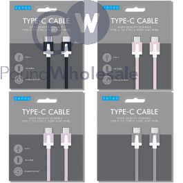 Wholesale Zenso Flat Type-c To Type-c Cable 1m Assorted Colours | Pound ...