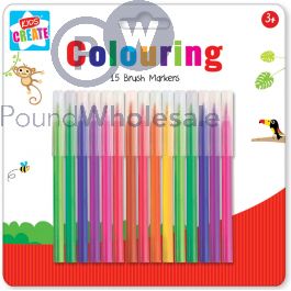 Wholesale Kids Create Colouring Markers 15 Pack In Assorted Colours ...