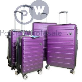 Wholesale New Classic Purple 8 Wheel Abs Hard Suitcase Luggage Set 4pc ...