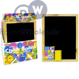 Wholesale Chalkboard With 6-chalks+duster | Pound Wholesale
