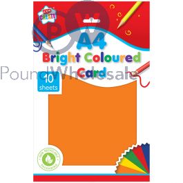 Wholesale Kids Create A4 Bright Coloured Card Assorted Colours 10 Pack ...
