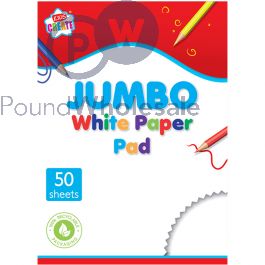 Wholesale Kids Create Jumbo White Paper Pad 50 Sheets | Pound Wholesale