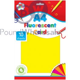 Wholesale Kids Create A4 Fluorescent Card Assorted Colours 10 Sheets ...