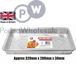 Wholesale Did Foil Bake Trays 3 Pack 32cm X 20cm X 3cm | Pound Wholesale