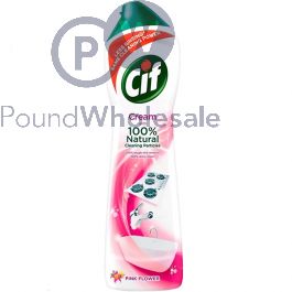 Wholesale Cif Pink Flower Cream Natural Cleaning Particles 500ml 8 Pack ...