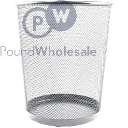 Wholesale Store Smart Silver Metal Mesh Bin 27cm X 23.5cm | Pound Wholesale