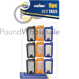 Wholesale Did Key Tags Assorted Colours 9pc | Pound Wholesale