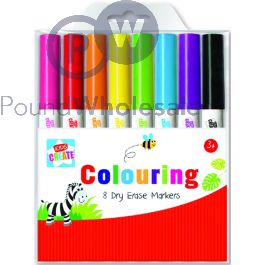 Wholesale Kids Create 8 Washable Colouring Markers | Pound Wholesale