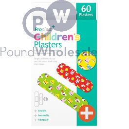 Wholesale Proplast Assorted Children's Plasters 60 Pack | Pound Wholesale
