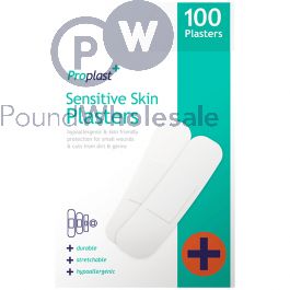 Wholesale Proplast Sensitive Skin Plasters 100 Pack | Pound Wholesale