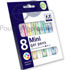 Wholesale Mini Gel Pens Assorted Colours 8 Pack | Pound Wholesale