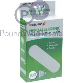 Wholesale Masterplast Hypoallergenic Assorted Plasters 100pc | Pound ...