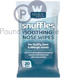 Wholesale Nuage Snuffles Soothing Nose Wipes 20 Pack | Pound Wholesale