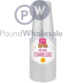 Wholesale Jaunty Partyware Plastic Half Pint Tumblers 24 Pack | Pound ...