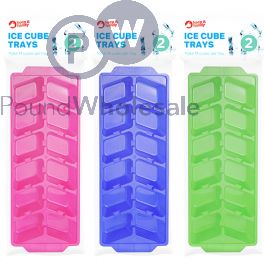Wholesale Keep It Handy Ice Cube Trays 2 Pack Assorted Colours | Pound ...