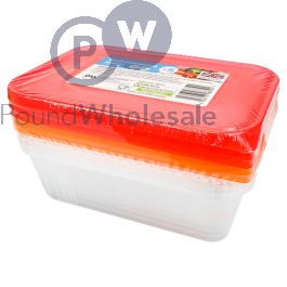Wholesale Plastic Food Storage Containers 650ml 5 Pack | Pound Wholesale