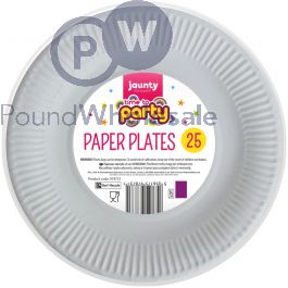 Wholesale Jaunty Time To Party White Paper Plates 9" 25 Pack | Pound ...