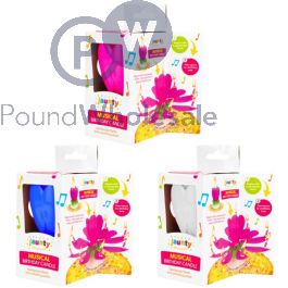 Wholesale Jaunty Partyware Musical Birthday Candle Assorted Colours ...