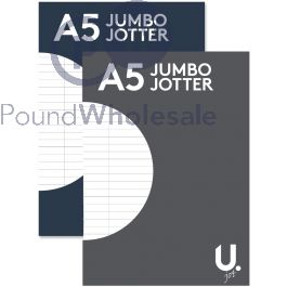 Wholesale U. A5 Jumbo Jotter 2 Assorted Colours | Pound Wholesale