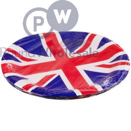Wholesale Pop Union Jack Printed Paper Plates 22.5cm 10 Pack | Pound ...