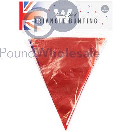 Wholesale Pop Pvc Union Jack Solid Triangle Bunting 8m | Pound Wholesale