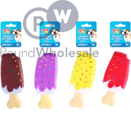 Wholesale Pets Play Squeaky Ice Cream Lolly Dog Toy Assorted Colours ...