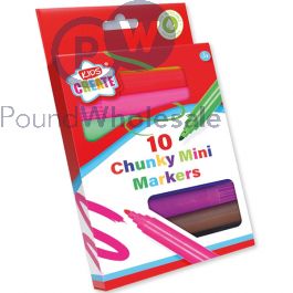Wholesale Kids Create Chunky Mini Colouring Markers 10-pack | Pound ...