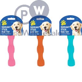 Wholesale Kingdom Squeaky Stick Dog Toy Assorted Colours | Pound Wholesale