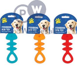 Wholesale Kingdom Rubber Fish Bone Dog Toy Assorted Colours | Pound ...