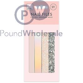 Wholesale Forever Beautiful Assorted Nail Files 4 Pack | Pound Wholesale