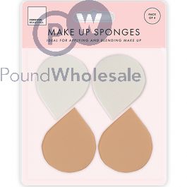 Wholesale Forever Beautiful Teardrop Makeup Sponges 4 Pack | Pound ...