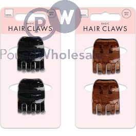 Wholesale Forever Beautiful Basic Hair Claws 2 Pack Assorted Colours ...