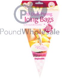 Wholesale Queen Of Cakes Dual Piping Icing Bags 10 Pack | Pound Wholesale