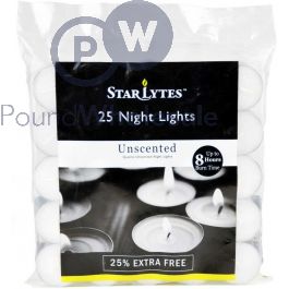Wholesale Starlytes Unscented Nightlight Candles 20 Pack | Pound Wholesale