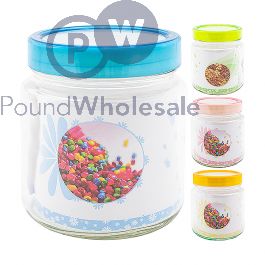Wholesale Round Sweet Jar 1000cc Assorted | Pound Wholesale
