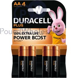 Wholesale Duracell Plus Aa Lr03/mc1500 Power Boost Batteries 4 Pack ...