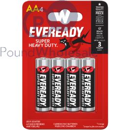 Wholesale Eveready Super Heavy Duty Aa Batteries 4 Pack | Pound Wholesale