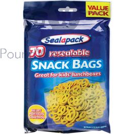 Wholesale Sealapack Resealable Snack Bags 70 Pack Cdu | Pound Wholesale
