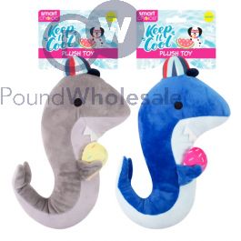Wholesale Smart Choice Summer Shark Squeaky Plush Dog Toy Assorted ...