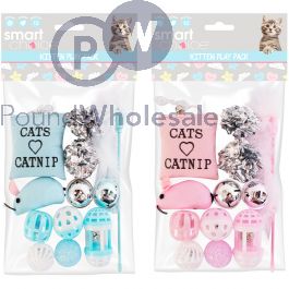 Wholesale Smart Choice Catnip Kitten Toys Set 12pc Assorted Colours | Pound Wholesale