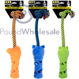Wholesale Smart Choice Animal Rubber Rope Tug Dog Toy 48cm Assorted ...