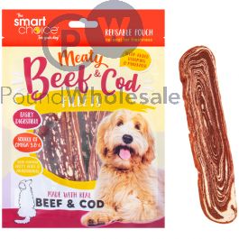 Wholesale Smart Choice Beef & Cod Fillet Dog Treats 7 Pack 100g | Pound ...